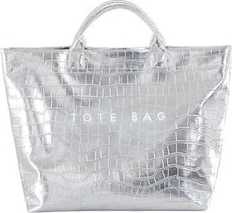 Generic Fiorky Sac fourre-tout PVC Grand sac &agrave; bandouli&egrave;re PU en cuir Sac &agrave; pour femmes (argent)