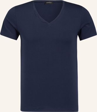 Hanro V-Shirt Cotton Superior blau