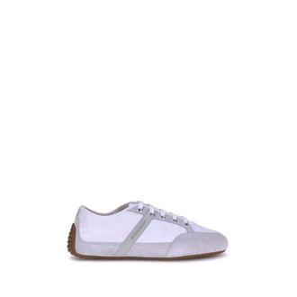 Givenchy Schlanke Sneakers aus Nylon und Wildleder - - Shoes - Herren - Wei&szlig; - 41 EU