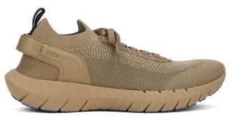HUGO BOSS Mens Sneakers Motion Foam Open Beige Polyester Trainers