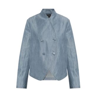 Emporio Armani Femme, Vestes, Bleu, Taille: 38 FR Blazer portefeuille