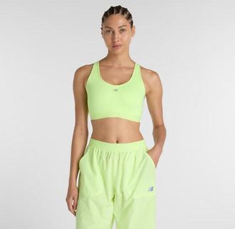 New Balance Damen NB Essential Run Bra in Gr&uuml;n, Poly-Strick, Gr&ouml;&szlig;e XL