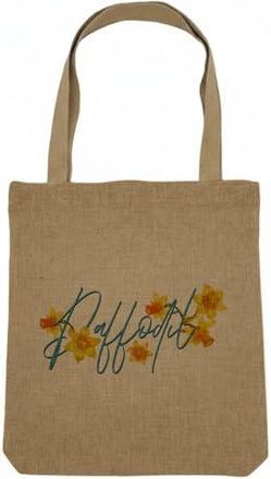 Fabulous Sac Shopping Tote Bag Aspect Lin - Daffodil Flowers Minimalist Chic Garden Love - Sac de Courses Toile Epaisse 360g Beige Naturel Cabas Port&eacute; Epaule S