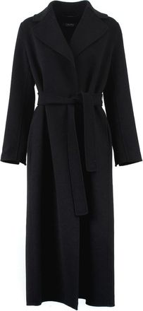 Max Mara Knielanger Mantel - Schwarz