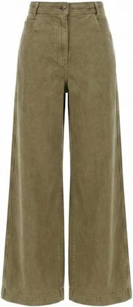 Max Mara Femme, Pantalons, Vert, Taille: 36 FR Wide Pantalons