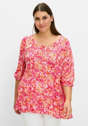 Sheego Klassische Bluse Druckbluse 3/4-Arm