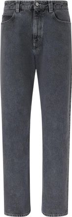 Ferrari Homme, Jeans, Gris, Taille: W32 Pantalon Cinq Poches en Denim Marbr&eacute;