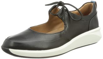 Clarks Damen Un Rio Skip Sneaker, Black Leather,36 EU