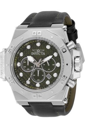 Invicta Akula 49067 Herrenuhr - Quarzwerk - Edelstahl mit schwarzem Zifferblatt - 58 mm