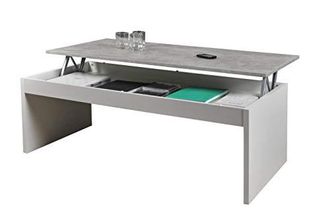 Weber Industries Darwin Couchtisch, Wei&szlig; - Beton