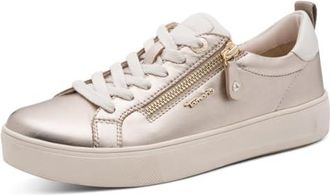 Tamaris Comfort Baskets Femme Plates avec Fermeture &eacute;clair Loisirs, Lt Gold, 39 EU