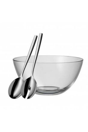 WMF Salatset Taverno, Glas, 2-teilig, rund, rostfrei, Essen & Trinken, Geschirr, Schalen & Sch&uuml;sseln, Salatsch&uuml;sseln