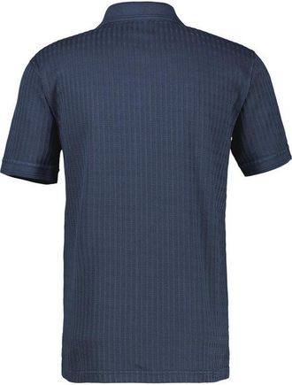 Lerros Poloshirt Poloshirt aus Jaquard mit Waffelstruktur in Vintage-Optik