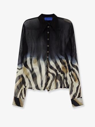 Mes Demoiselles... Viscose shirt with zebra print - MES DEMOISELLES - gender_Woman