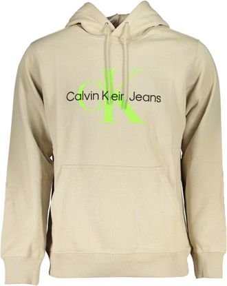 Calvin Klein Homme, Sweatshirts et sweats &agrave; capuche, Beige, Taille: XL Monogram Sweat &agrave; capuche