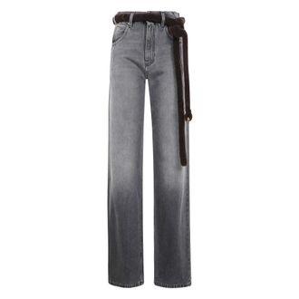 Darkpark Darkpark - Lu Belted Jeans - Femme - Jeans - Gris - Taille: W25