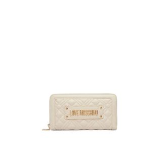 Love Moschino Quilted Zip Wallet - - Accessories - Damen - Beige - ONE SIZE