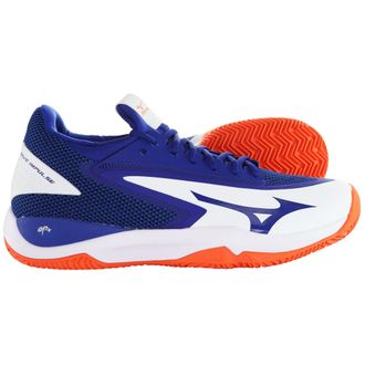 Mizuno Wave Impulse CC Herren Wei&szlig;/Blaue Tennisschuhe