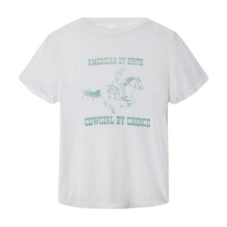 Re/Done Femme, Tops, Blanc, Taille: 40 FR T-shirt Intemporel en M&eacute;lange de Coton