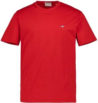 GANT Herren T-Shirts rot Baumwolle