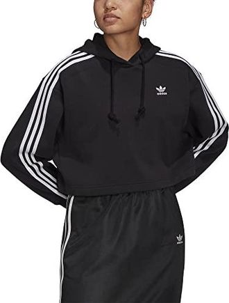 adidas Femme Short Hoodie Sweatshirt, Noir, 40 EU
