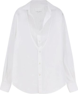 Maison Margiela Homme, Chemises, Blanc, Taille: S Folded Collar Cotton Shirt