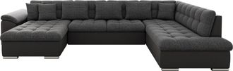 Mirjan24 Eckcouch Ecksofa Niko Bis, Design Sofa Couch mit Schlaffunktion und Bettkasten U-Sofa Farbauswahl Wohnlandschaft vom Hersteller (Ecksofa Links, Soft 0