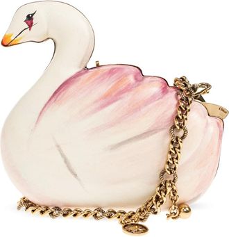Chlo&eacute; Femme, Sacs, Beige, Taille: ONE Size Tropicus Swan Minaudi&egrave;re