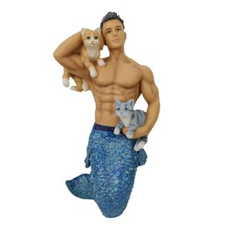 December Diamonds Pet The Puss Merman Ornament 5555113 New