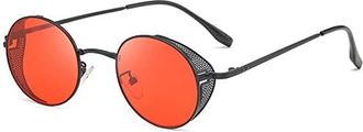 Generic Lunettes De Soleil À Petite Monture En Métal For Hommes Et Femmes, Idéales For Les Vacances La Conduite(Red)