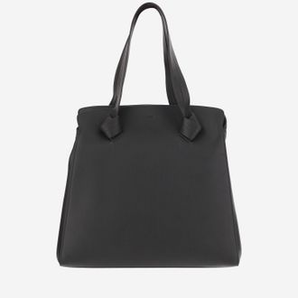 Jil Sander Womens Calfskin Knot Tote Bag Black Shoulder