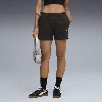 Puma ESS ELEVATED 5 Shorts mit mittelhohem Bund Damen, Kleidung, Schwarz, M