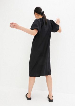 Bonprix Midikleid aus reiner Baumwolle, A-Linie Passform, halbarm, eleganter Stil