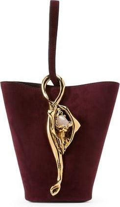 Chlo&eacute; Petit sac seau Eden Treasures en cuir daim