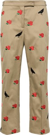 Thom Browne Pantalon en coton Raven And Roses