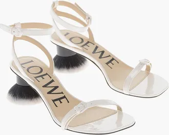 Loewe Patent Sandals PETAL BRUSH with Iconic 5cm Heel Loewe