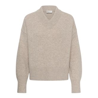 MY ESSENTIAL WARDROBE Mwrome LW V-Neck Pullover - - Knitwear - Damen - Beige - XS/S