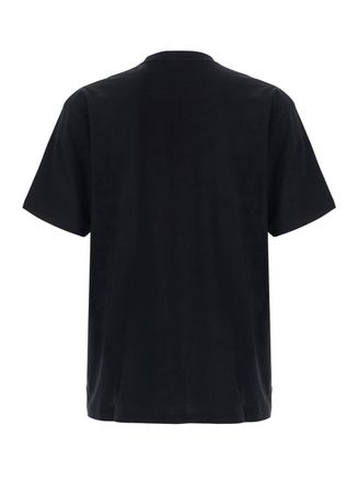 Gucci Mens Crew Neck T-Shirt With Crest Embroidery Black Cotton T-Shirts And Polos
