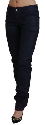 Just Cavalli Black Low Waist Slim Fit Women Casual Denim Jeans Cotton Elastane Clothing