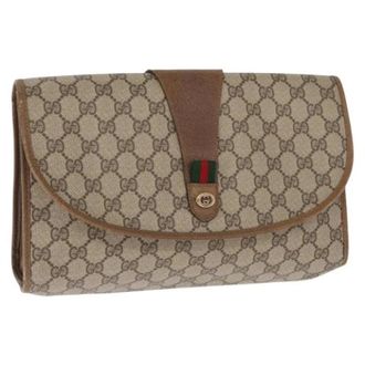 Gucci Pre-owned Canvas Clutch - - Pre-owned - Damen - Beige - ONE SIZE