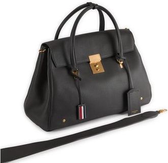 Thom Browne Sac week-end en cuir grain&eacute;