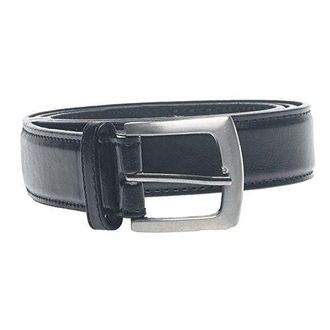 D555 Duke D555 Lewis Ceinture en cuir pour homme avec boucle carr&eacute;e Noir, Noir, 48