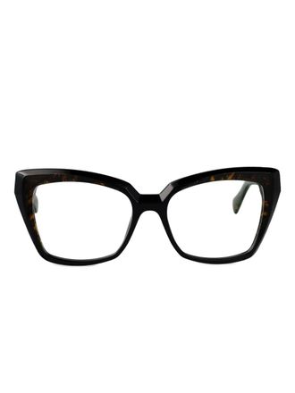 Cazal lunettes de vue à logo imprimé - Noir