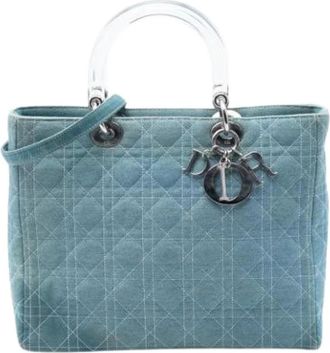 Dior Pre-owned Lady Satchel - Femme - Pre-owned - Bleu - Taille: ONE Size