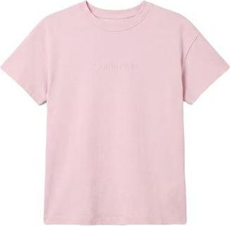 Calvin Klein T-shirt broderie marque en coton m&eacute;lang&eacute;