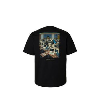Selected T-shirt droit imprim&eacute; en coton biologique