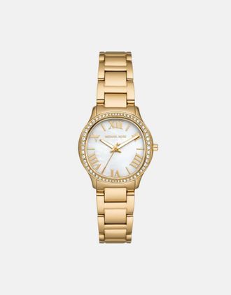 Michael Kors Sage - Montre en acier inoxydable avec mouvement &agrave; 3 aiguilles - Dor&eacute;