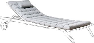 Beliani Liegenauflage CESANA PREMIUM Grau meliert