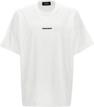Dsquared2 Homme, Tops, Blanc, Taille: M Slouch Fit Logo T-Shirt