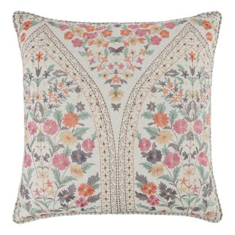 Butlers Dekokissen 50x50cm aus Baumwolle -Bohemian- Nostalgisches Polsterkissen f&uuml;r das Bett | Zierkissen f&uuml;r rustikale Einrichtungen